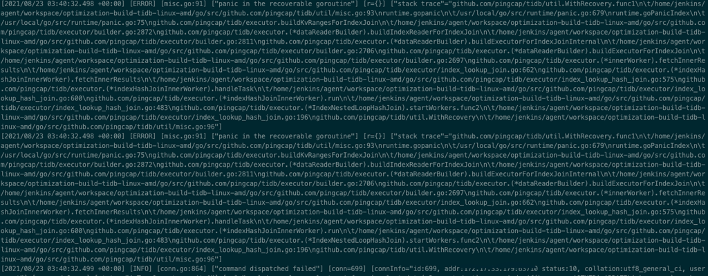 一条 SQL 查询报错：ERROR 1105 (HY000): runtime error: index out of range [2] with length 2 - TiDB 的问答社区