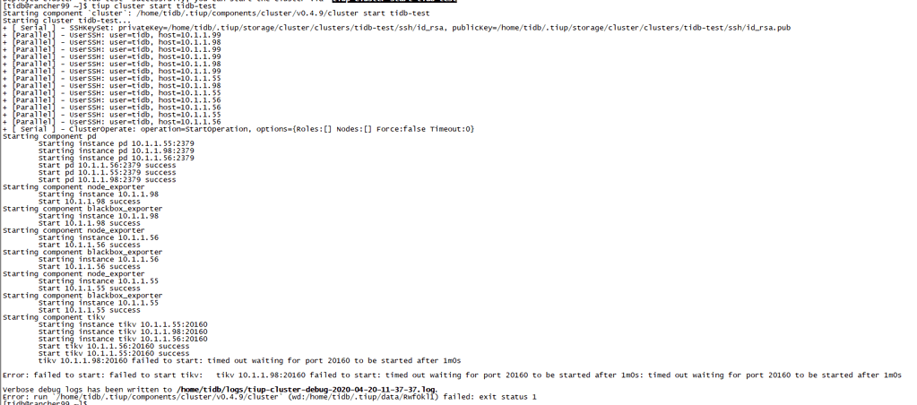 tiup部署tidb4.0，tikv 节点启动失败 - TiDB 的问答社区