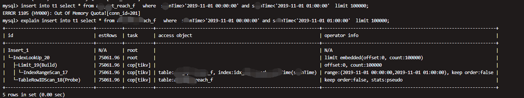 插入数据经常报out of memory - TiDB 的问答社区