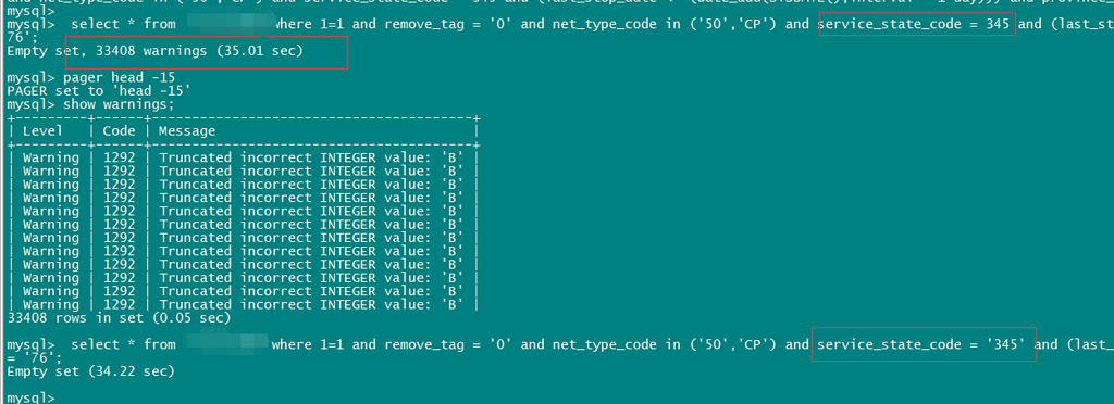 select -1292 Truncated incorrect INTEGER value 错误 - TiDB 的问答社区