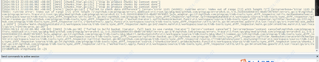 sync-diff-inspector比对数据时报错index out of range并退出 - TiDB 的问答社区