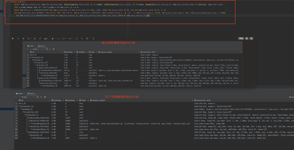 TiDB5.4版本没有生成正确的执行计划，导致sql执行时间过长 - TiDB 的问答社区
