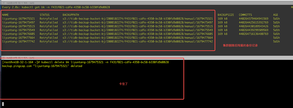 br备份记录无法删除 - TiDB 的问答社区