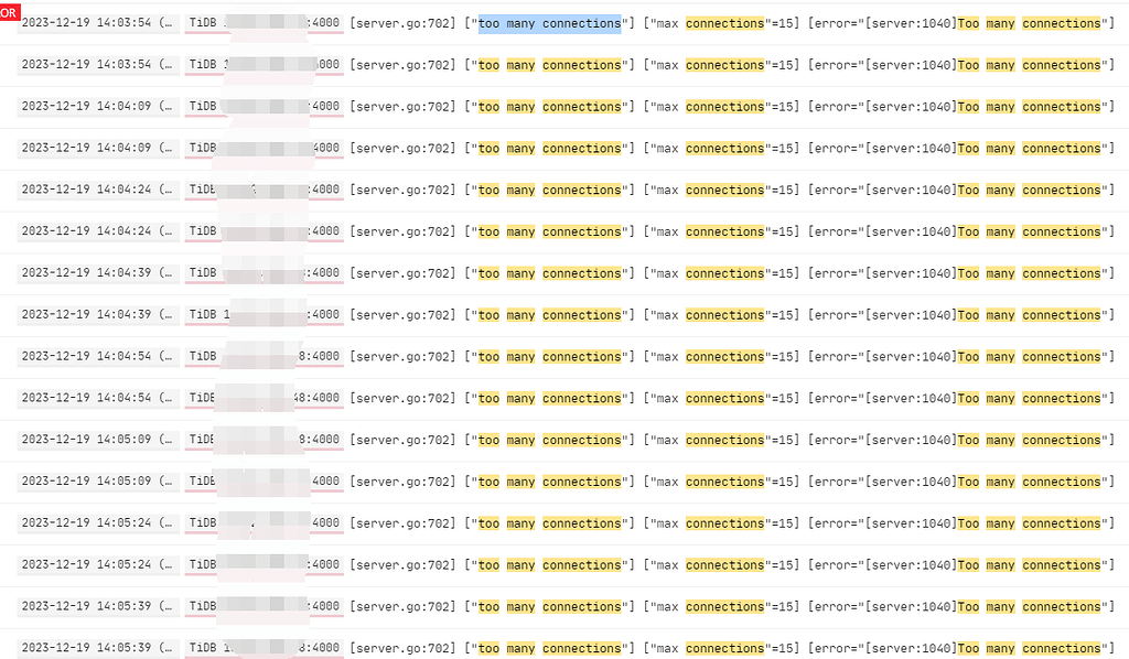 TiDB集群报错：too many connections - TiDB 的问答社区