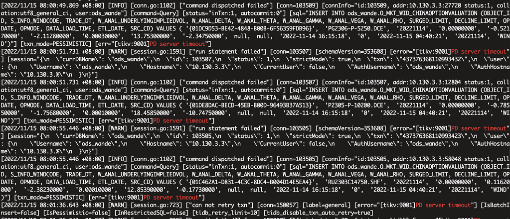 pd server timeout - TiDB 的问答社区