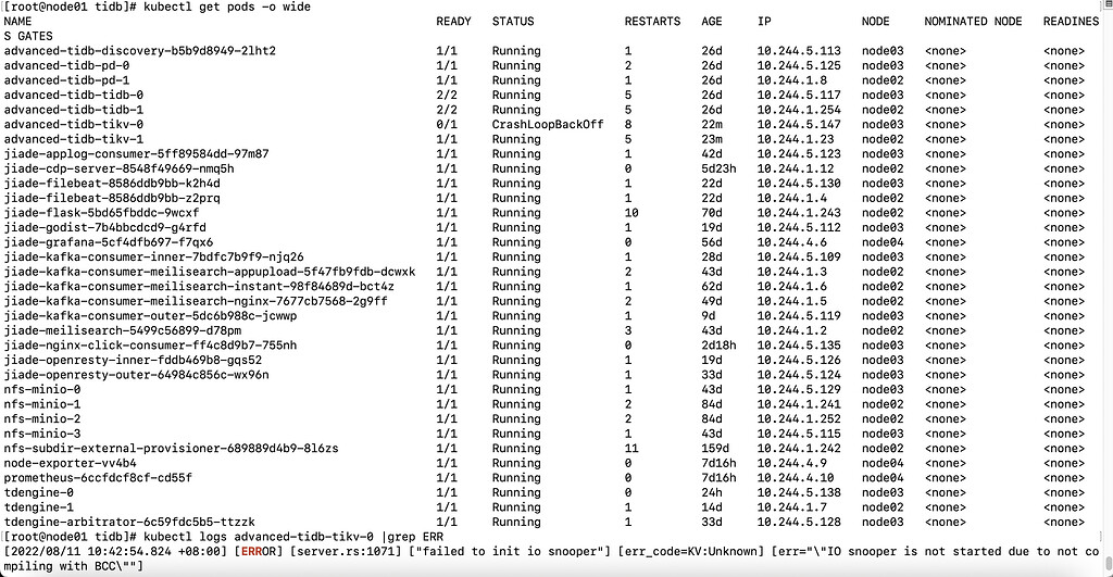 k8s tidb运行期间CrashLoopBackOff - TiDB 的问答社区