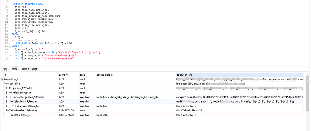 LEFT JOIN 不走索引的问题 - TiDB 的问答社区