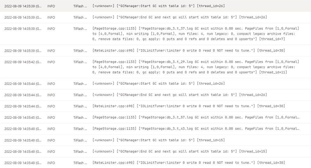 【求助】TiFlash 日志中一直不断打印[ ] ["GCManager:Start GC - TiDB 的问答社区