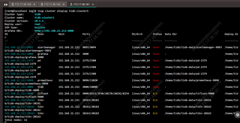tidb 集群启动，并设置了自启动。节点的ip变更后，集群无法重启和关闭。 - TiDB 的问答社区