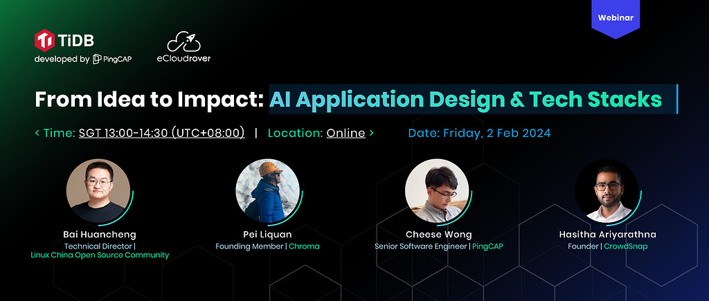 【已结束】我们邀请了 4 位来自不同行业的开发者，讲述他们基于 AI 大模型进行创新应用的真实故事 - TiDB 的问答社区