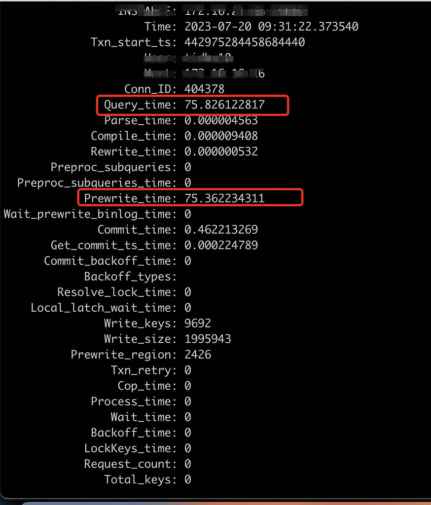 slow log 慢查询 Prewrite_time耗时时间长 如何优化解决 - TiDB 的问答社区