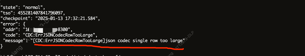 【TICDC同步】TICDC同步kafka报ErrJSONCodecRowTooLarge解决方法 - TiDB 的问答社区