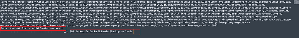 br 备份出错 - TiDB 的问答社区