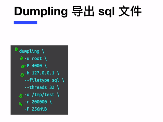 使用 Dumpling 导出-r参数参数不生效 - TiDB 的问答社区