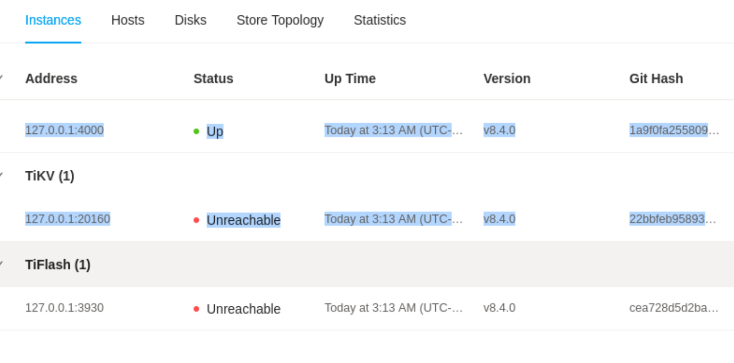 虚拟机安装TiDb ,启动后说 Tikv Tiflash 是down,为何？ - TiDB 的问答社区