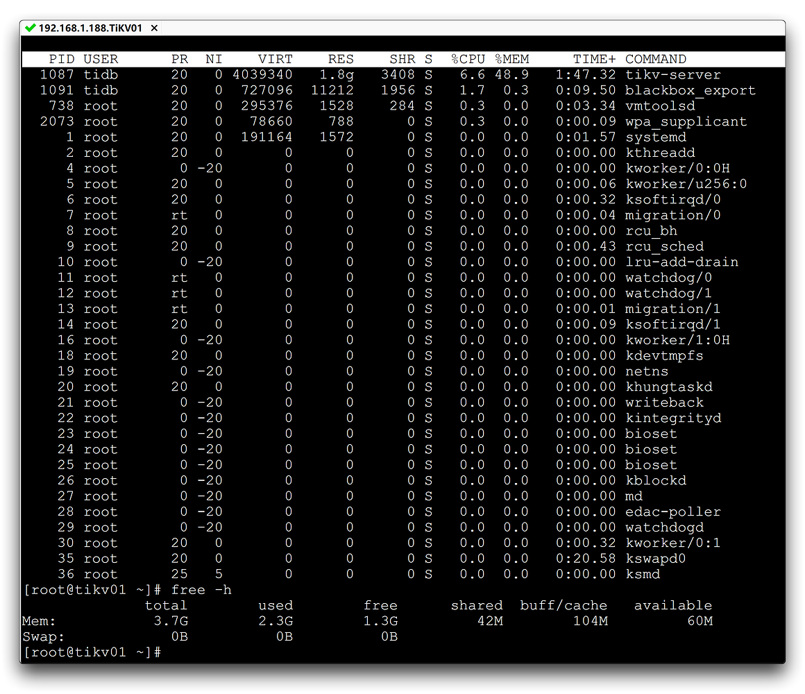 修改tikv内存参数后CPU升到145% - TiDB 的问答社区