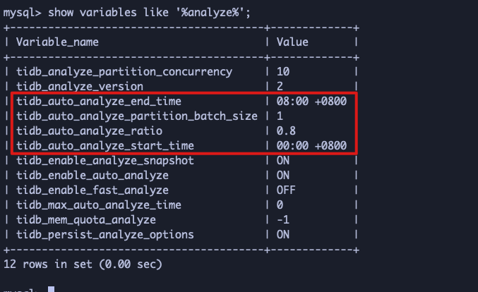 analyze table 的问题 - TiDB 的问答社区