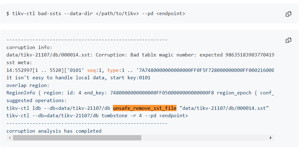 tikv 触发 rocksdb background 错误 panic 无法重启 - TiDB 的问答社区