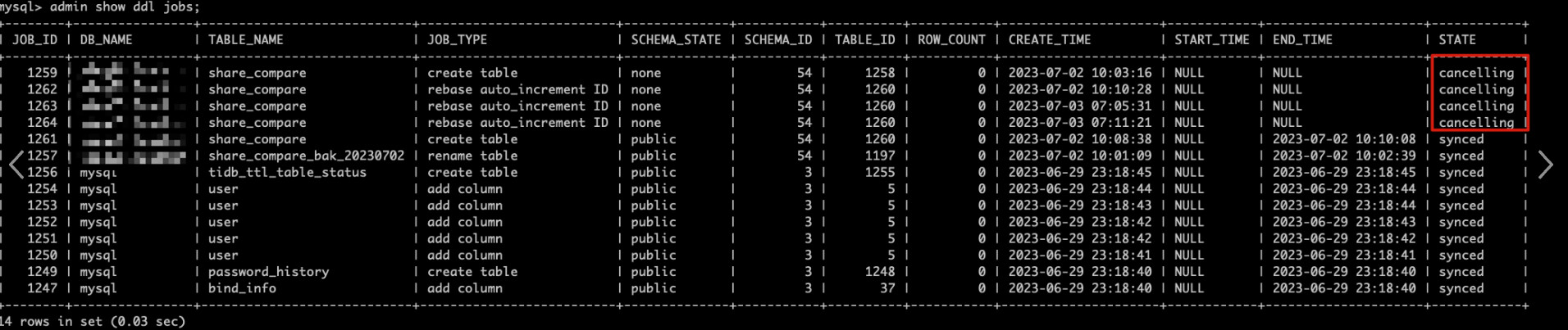 TiDB从5.1.2升级到6.5.3之后，执行DDL会被卡住 - TiDB 的问答社区